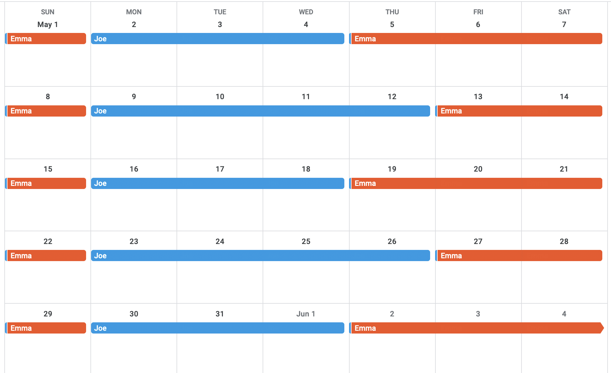 3 4 4 3 Custody Schedule With Examples